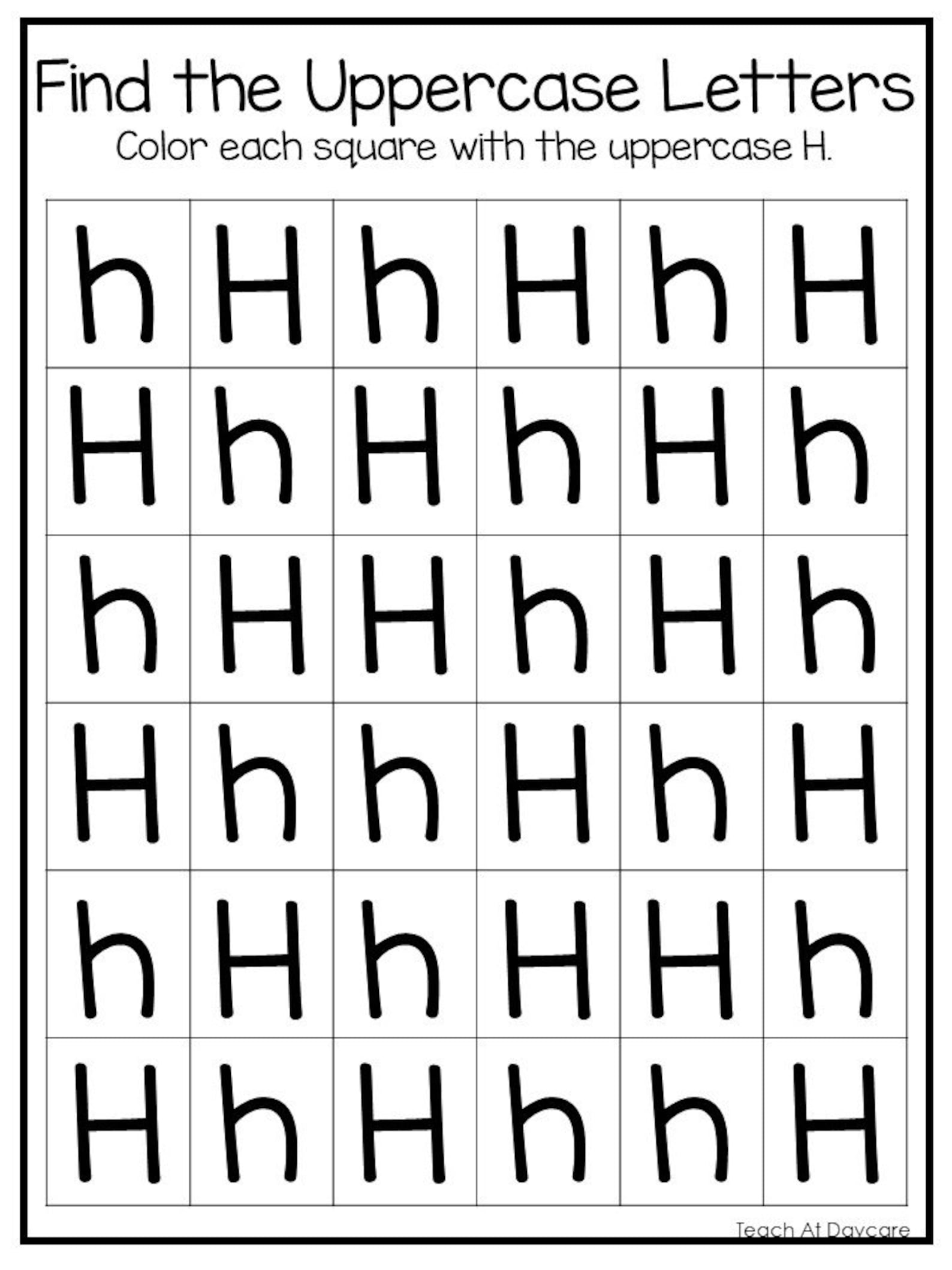 26 Find the Uppercase Letters Worksheets. Preschool-kindergarten ...