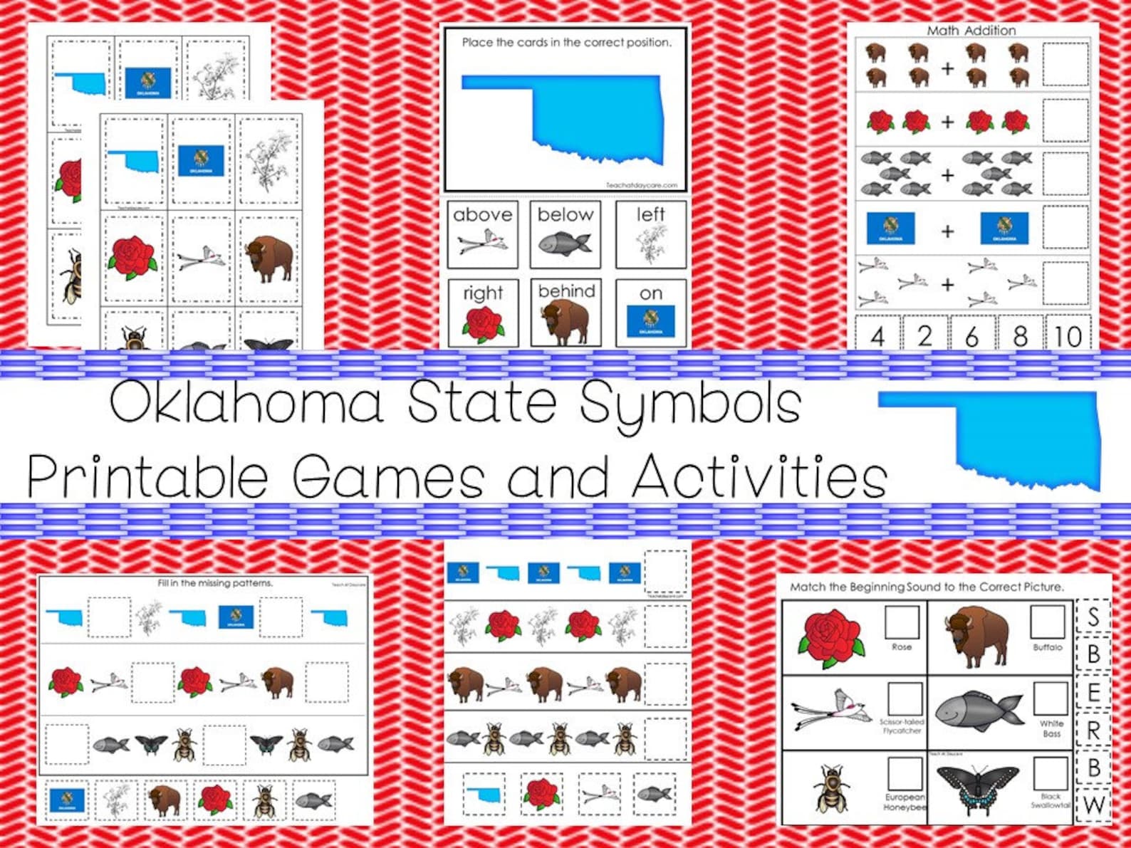 30 Oklahoma State Symbols Themed Learning Games Download. ZIP - Etsy