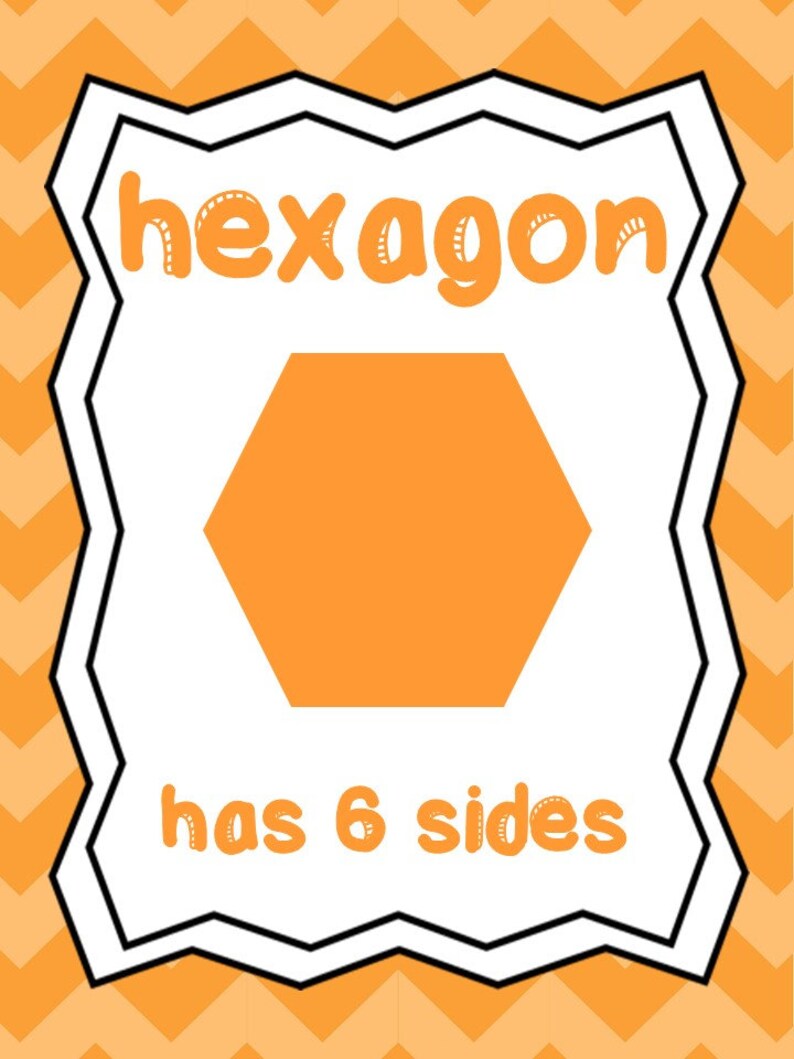 8 Printable 2-D Shapes Posters. Full Page Classroom Wall Charts. 8.5 X ...