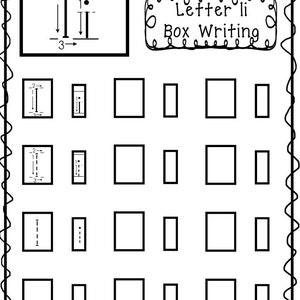26 Printable Alphabet Box Writing Worksheets. Preschool-kdg Phonics. - Etsy