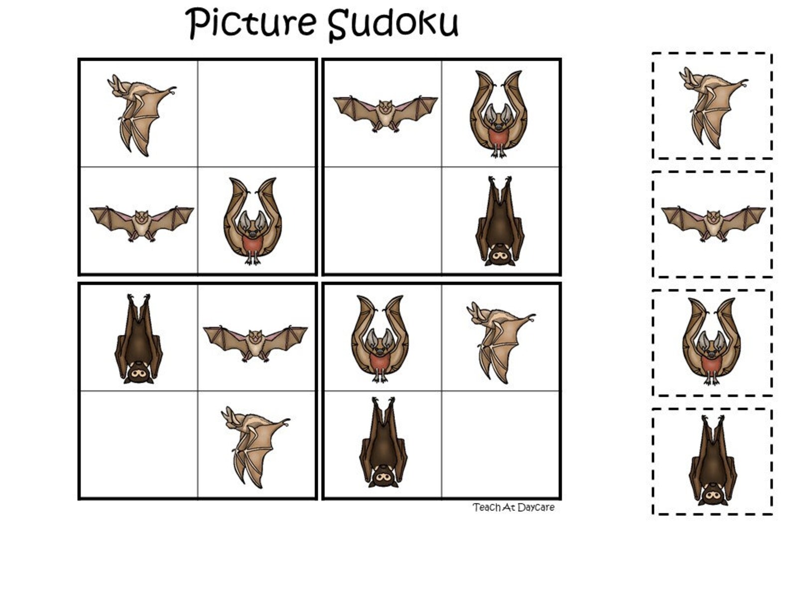 30 Bats Printable Preschool Educational Games Download. Games | Etsy