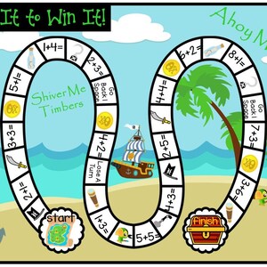10 Printable Pirates Themed Kindergarten Math Center Games and ...