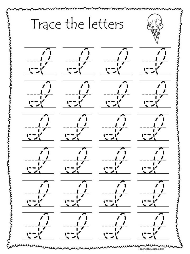 26 Printable Uppercase Cursive Trace the Alphabet Worksheets. - Etsy