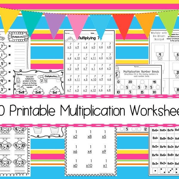 Multiplication Worksheet - Etsy