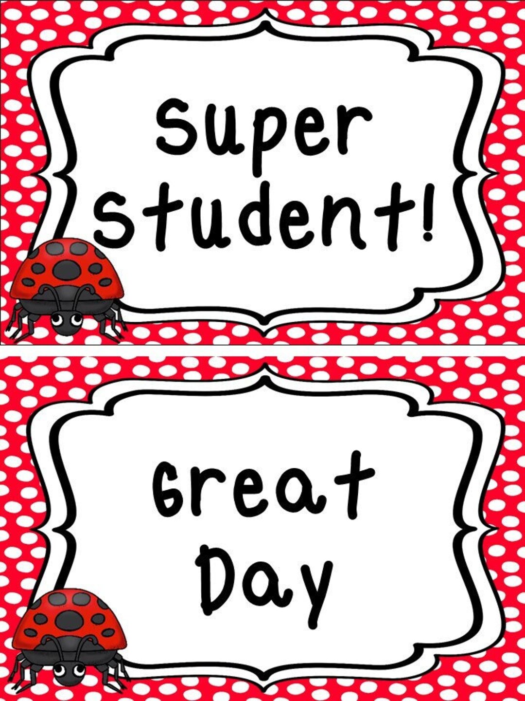 7 Printable Ladybugs Theme Preschool Behavior Clip Chart Cards. Daycare ...