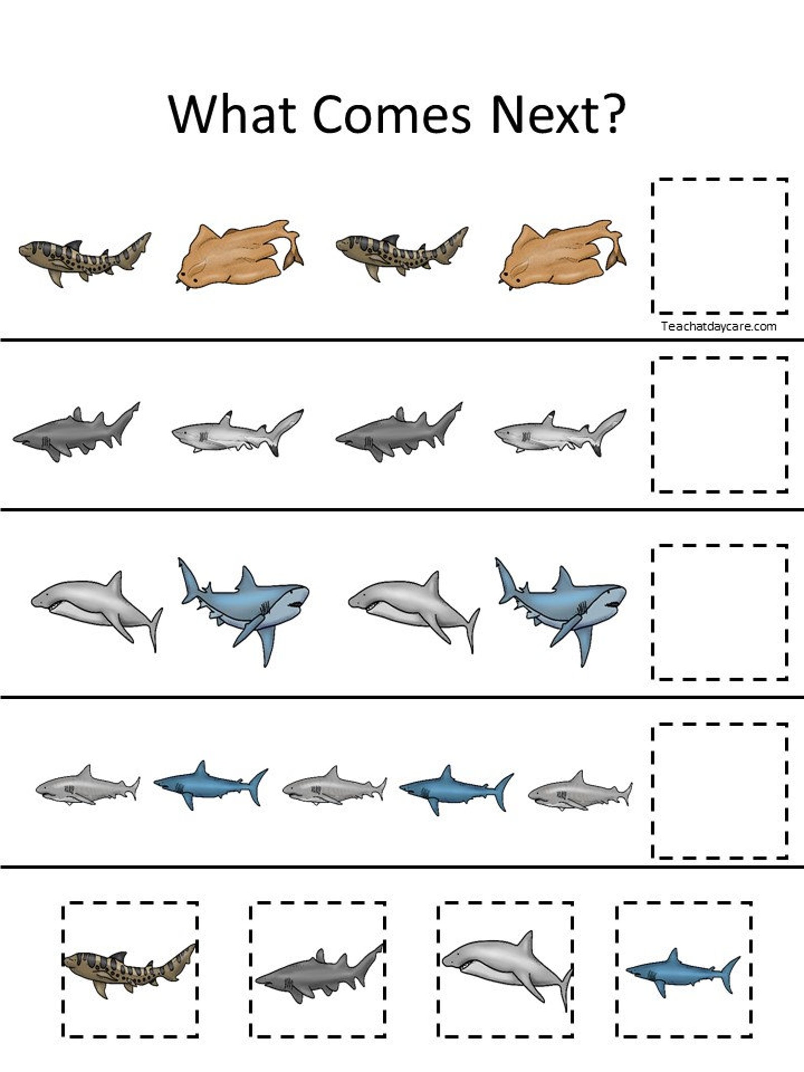 30 Sharks Printable Preschool Educational Games Download. Games and ...