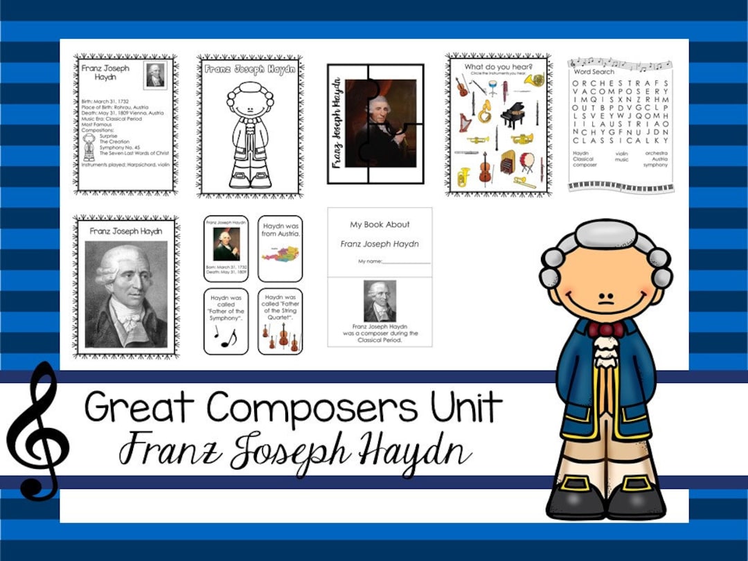 Franz Joseph Haydn Great Composer Unit. Music Appreciation. - Etsy