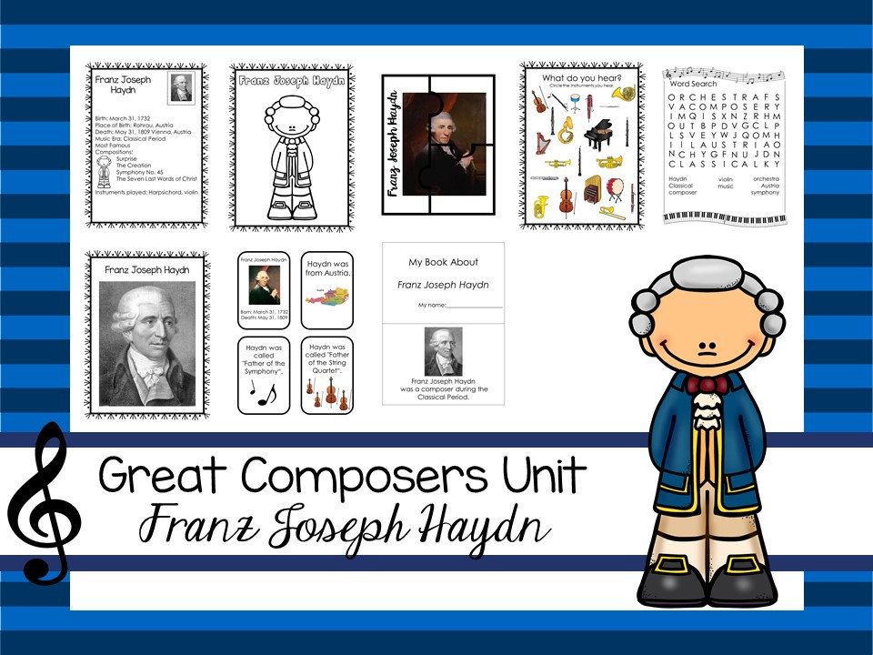 Franz Joseph Haydn Great Composer Unit. Music Appreciation. - Etsy ...