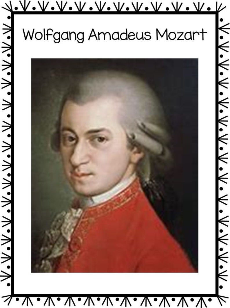 Wolfgang Amadeus Mozart Great Composer Unit. Music | Etsy