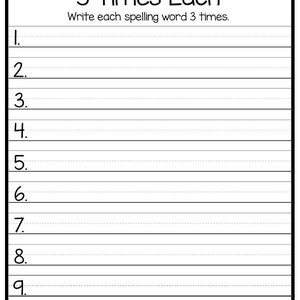 Fry First Hundred Words 81-90 Single Week Spelling Unit. Trace, Box ...
