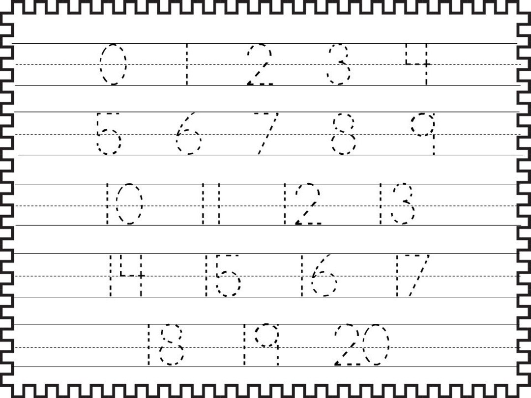 2 Numbers 0-20 Worksheets (print and Directional). Prints 8.5 X 11 ...