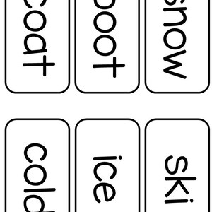 Kindergarten Winter Themed Words Homeschool Single Week Spelling ...