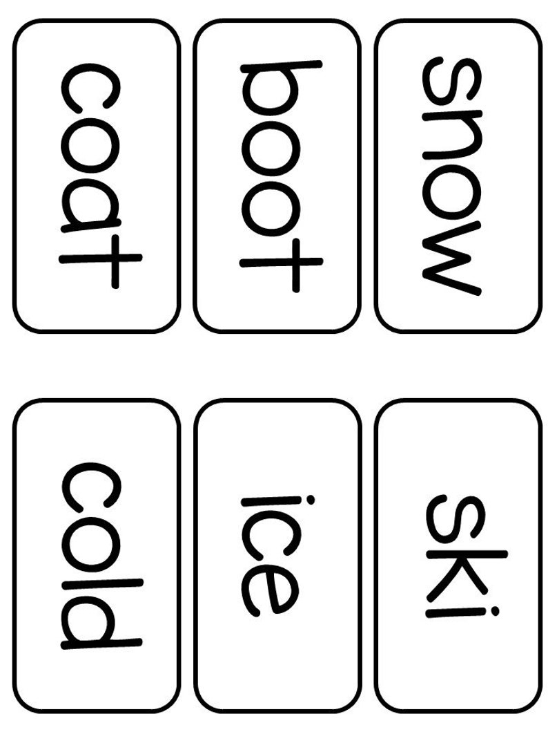 Kindergarten Winter Themed Words Homeschool Single Week | Etsy