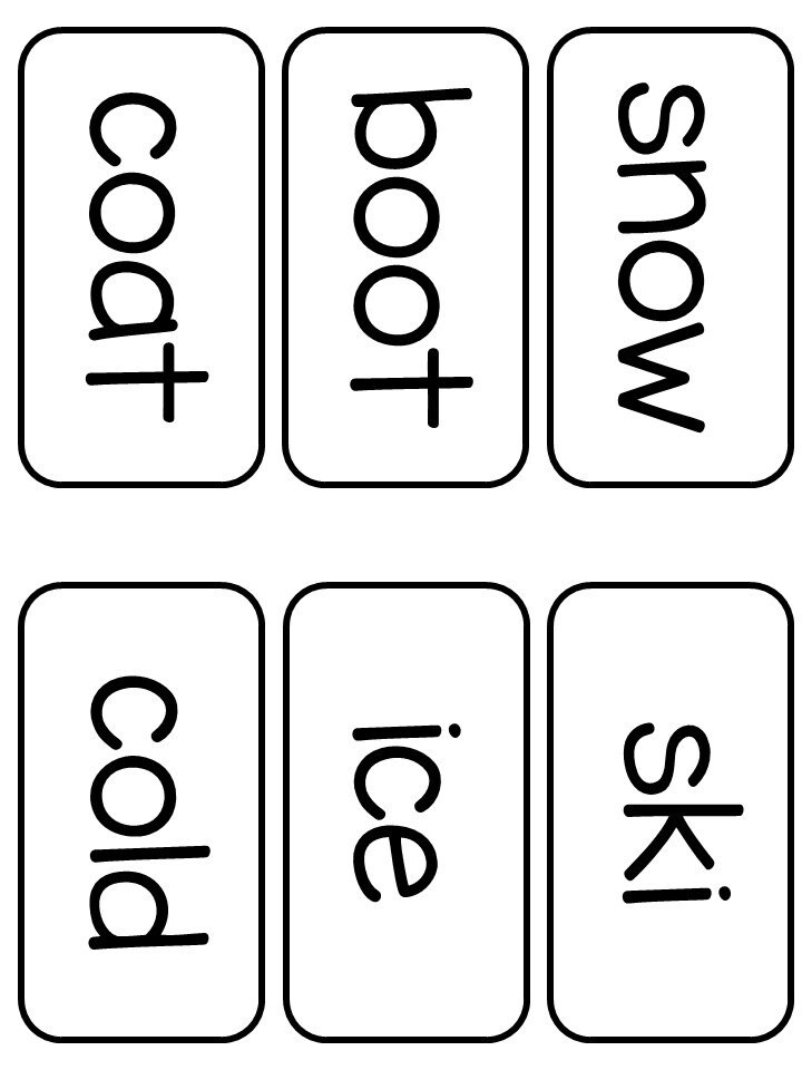 Kindergarten Winter Themed Words Homeschool Single Week Spelling ...