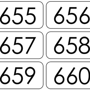 100 Printable Numbers 601-700 Flashcards. Preschool Thru Third Grade ...