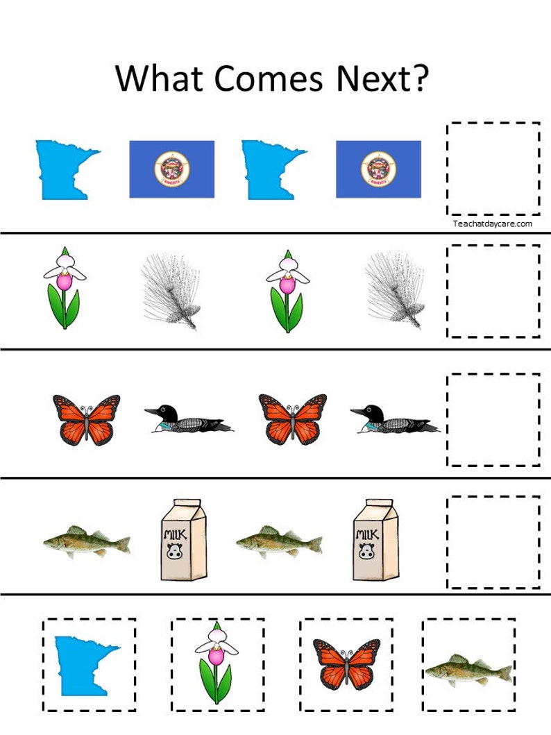 30 Minnesota State Symbols themed Learning Games Download. ZIP | Etsy