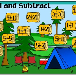 10 Printable Camping Themed Kindergarten Math Center Games and ...
