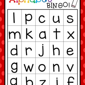 Alphabet BINGO Game and Worksheets. Color & Black and White. - Etsy
