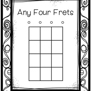 25 Black and White Swirl Ukulele Chord Wall Charts. Music Composition ...
