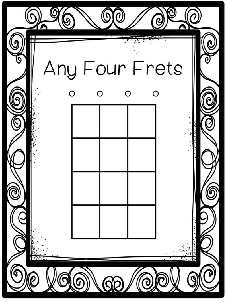 25 Black and White Swirl Ukulele Chord Wall Charts. Music - Etsy