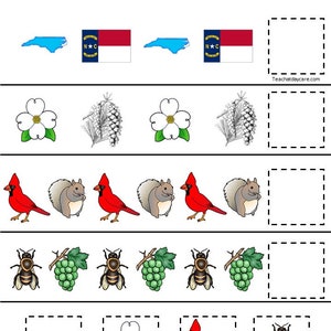 30 North Carolina State Symbols Themed Learning Games Download. ZIP ...