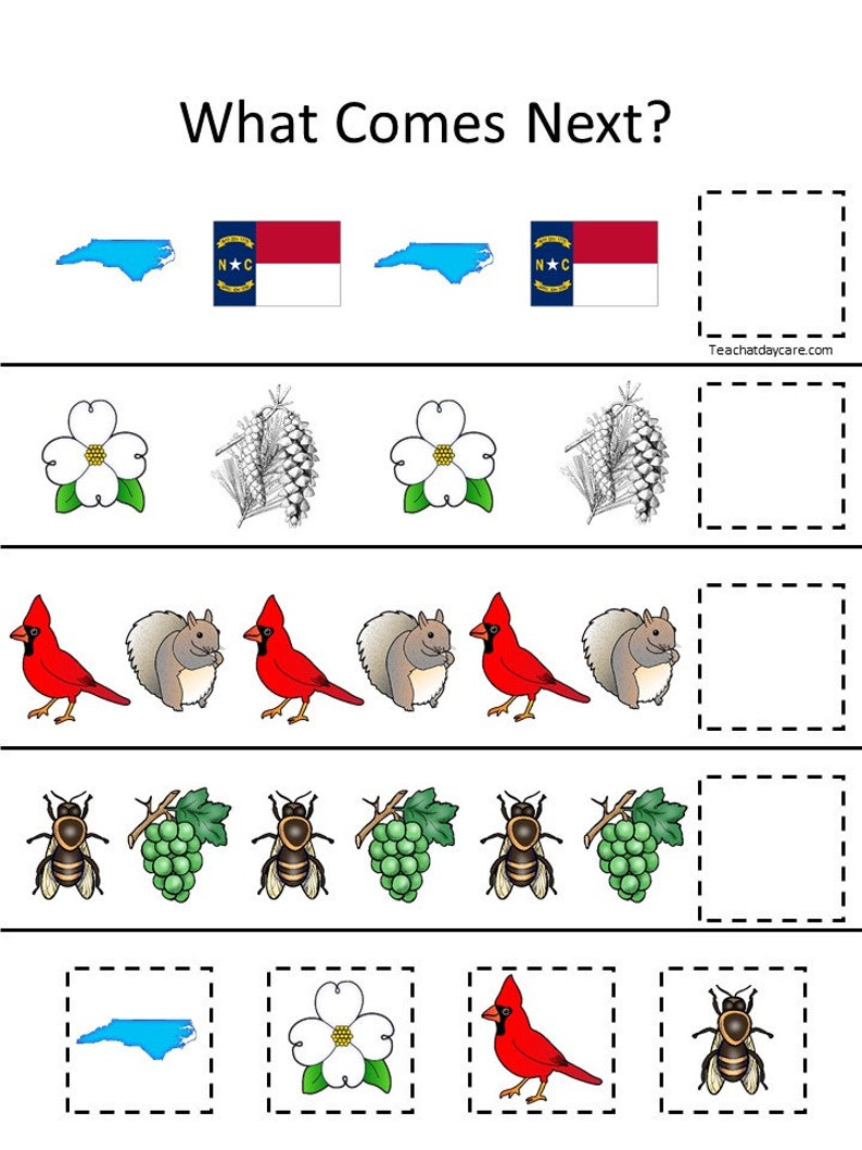 30 North Carolina State Symbols Themed Learning Games - Etsy