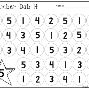 20 Printable Numbers 1-20 Dab It Worksheets. Preschool-kindergarten ...