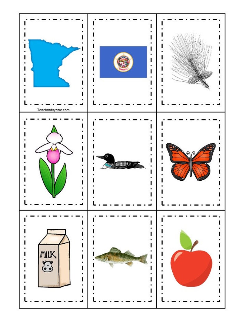 30 Minnesota State Symbols themed Learning Games Download. ZIP | Etsy