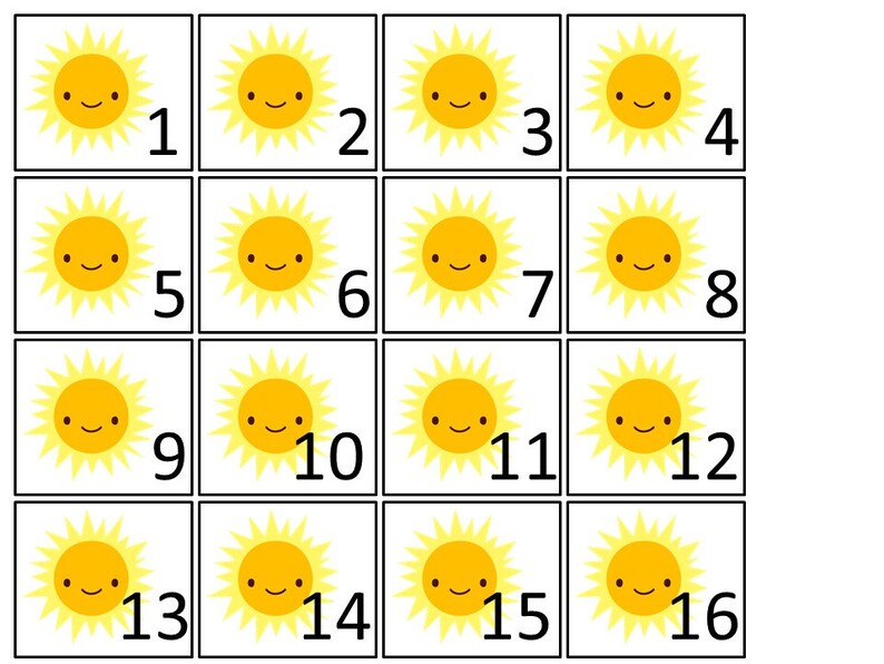 Printable Month Labels and Calendar Squares in a Zip File. | Etsy