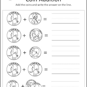 20 Printable Count and Add the Money Worksheets. Kdg.-2nd Grade Math ...