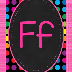 26 Printable Chalkboard Brights Alphabet Posters. 8x10 Classroom ...