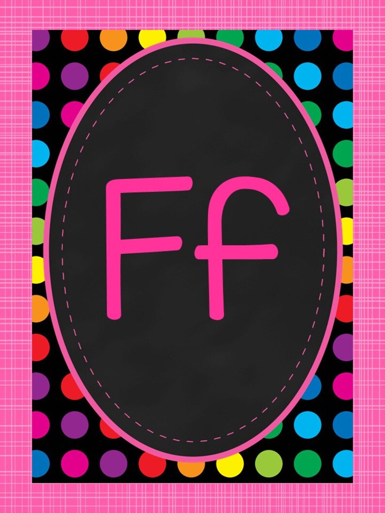 26 Printable Chalkboard Brights Alphabet Posters. 8x10 | Etsy