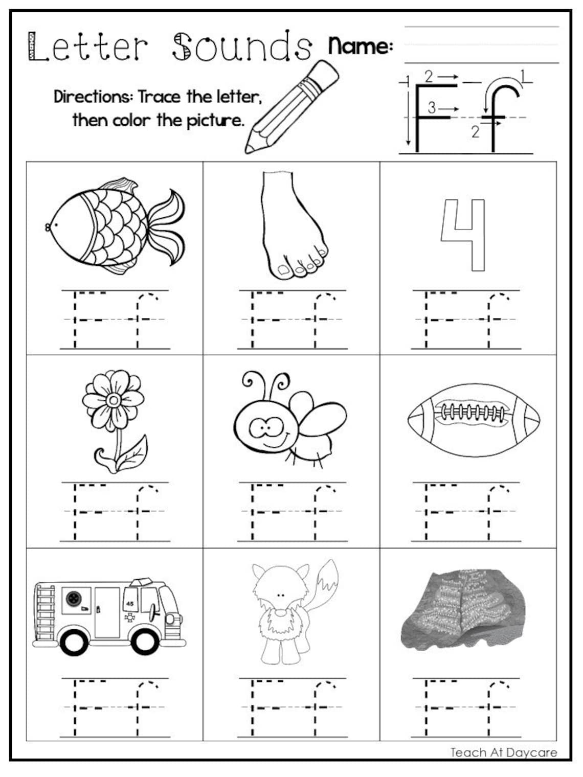 24 Printable Alphabet Letter Sounds Worksheets. Preschool-KDG | Etsy