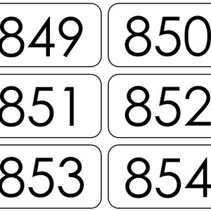 100 Printable Numbers 801-900 Flashcards. Preschool Thru Third Grade ...
