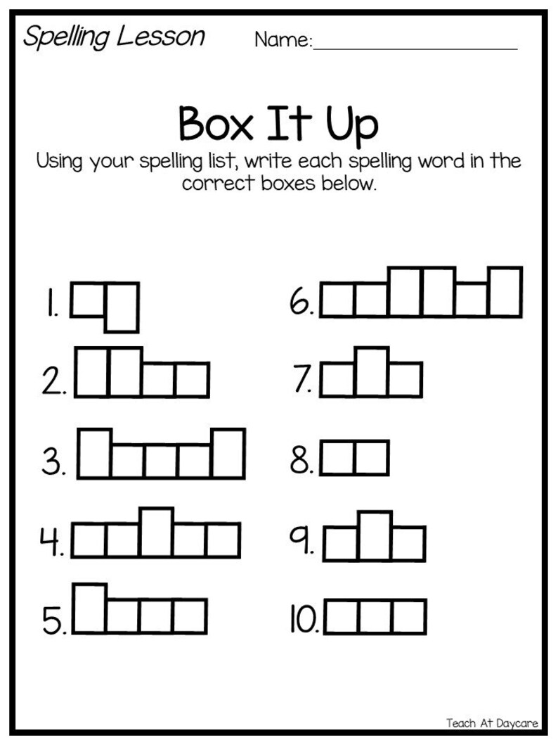 Fry First Hundred Words 81-90 Single Week Spelling Unit. Trace, Box ...