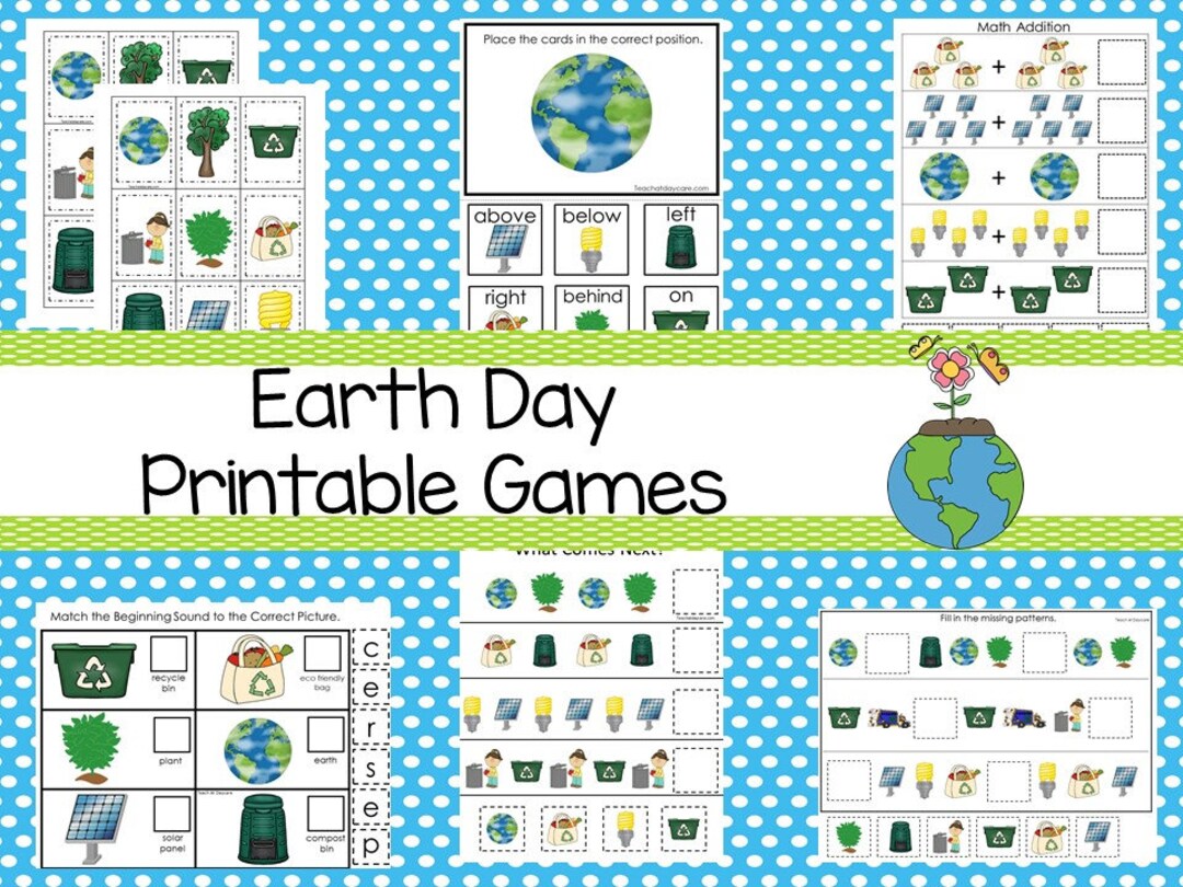 30 Earth Day Games Download. Games and Activities in PDF Files. - Etsy