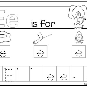 26 Alphabet Phonics Color, Box Tracing and Box Writing Worksheets ...