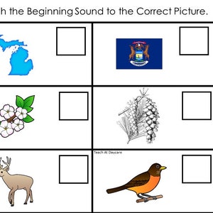 30 Michigan State Symbols Themed Learning Games Download. ZIP File ...