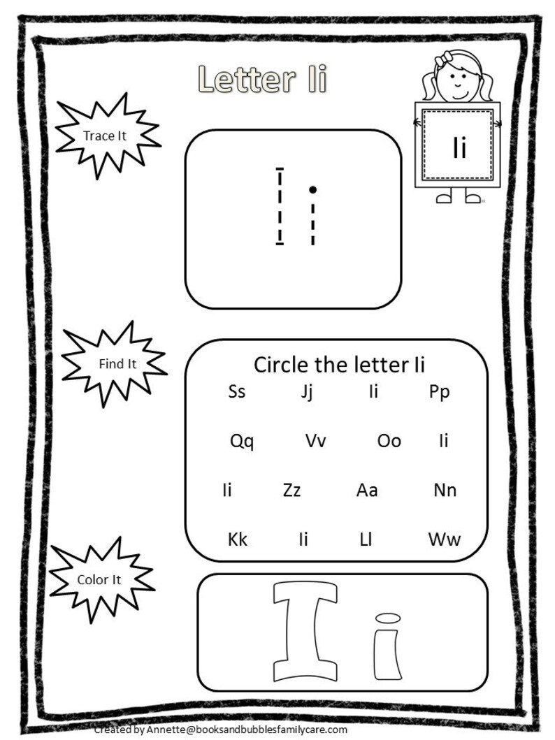 26 Printable Alphabet Trace It, Find It, Color It Worksheets. Preschool ...