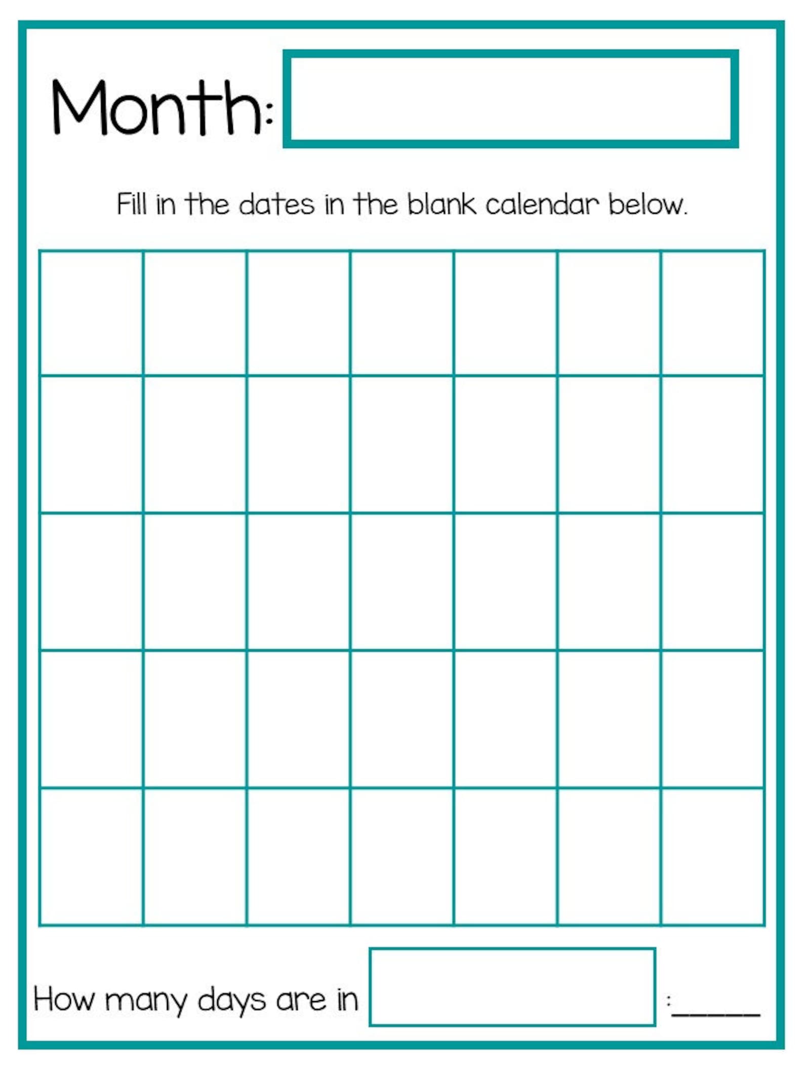 Floral Homeschool Daily Calendar Notebook. Kindergarten-2nd | Etsy