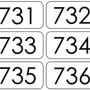 100 Printable Numbers 701-800 Flashcards. Preschool Thru Third Grade ...