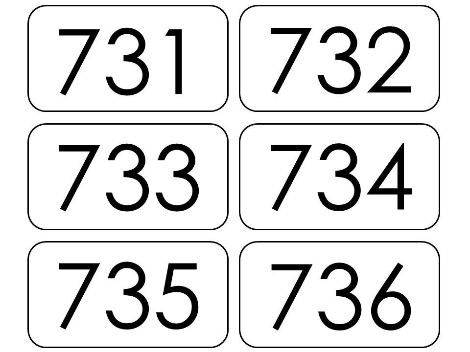 100 Printable Numbers 701-800 Flashcards. Preschool Thru Third | Etsy