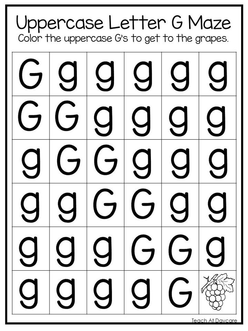 26 Uppercase Letter Maze Worksheets. Preschool-kindergarten - Etsy