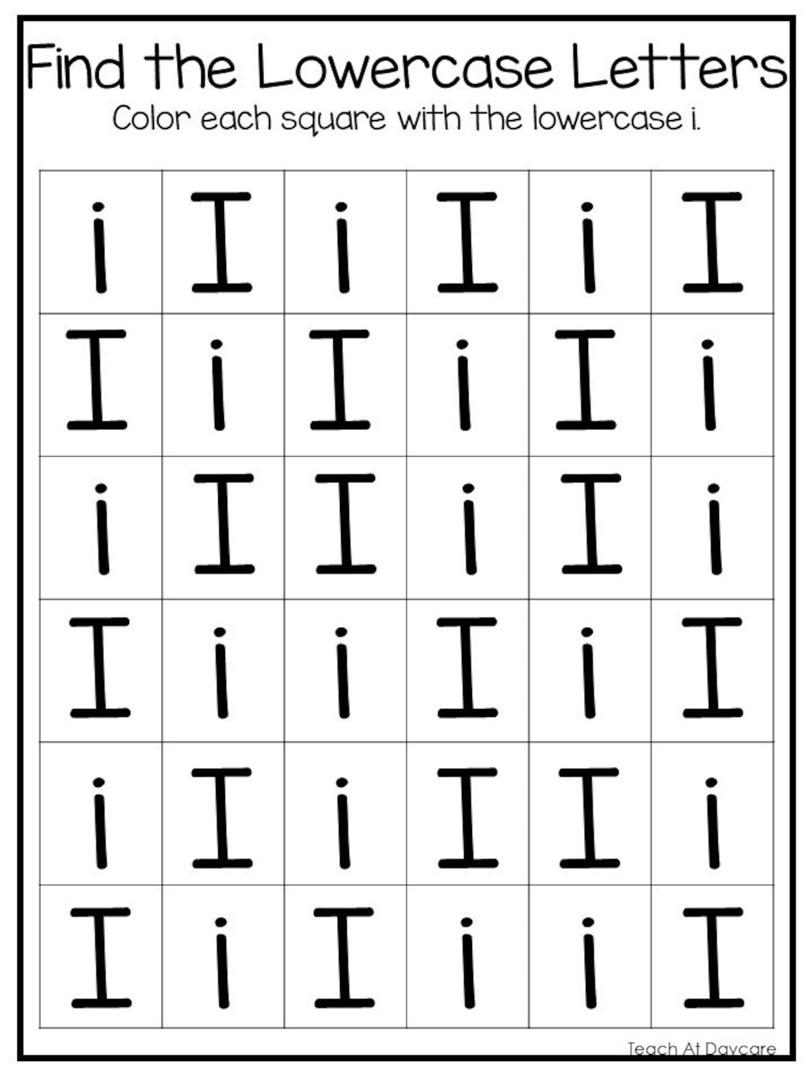 26 Find the Lowercase Letters Worksheets. | Etsy