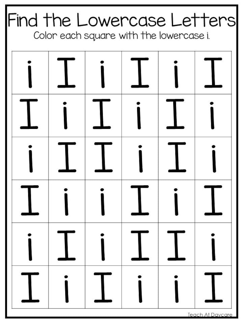 26 Find the Lowercase Letters Worksheets. | Etsy