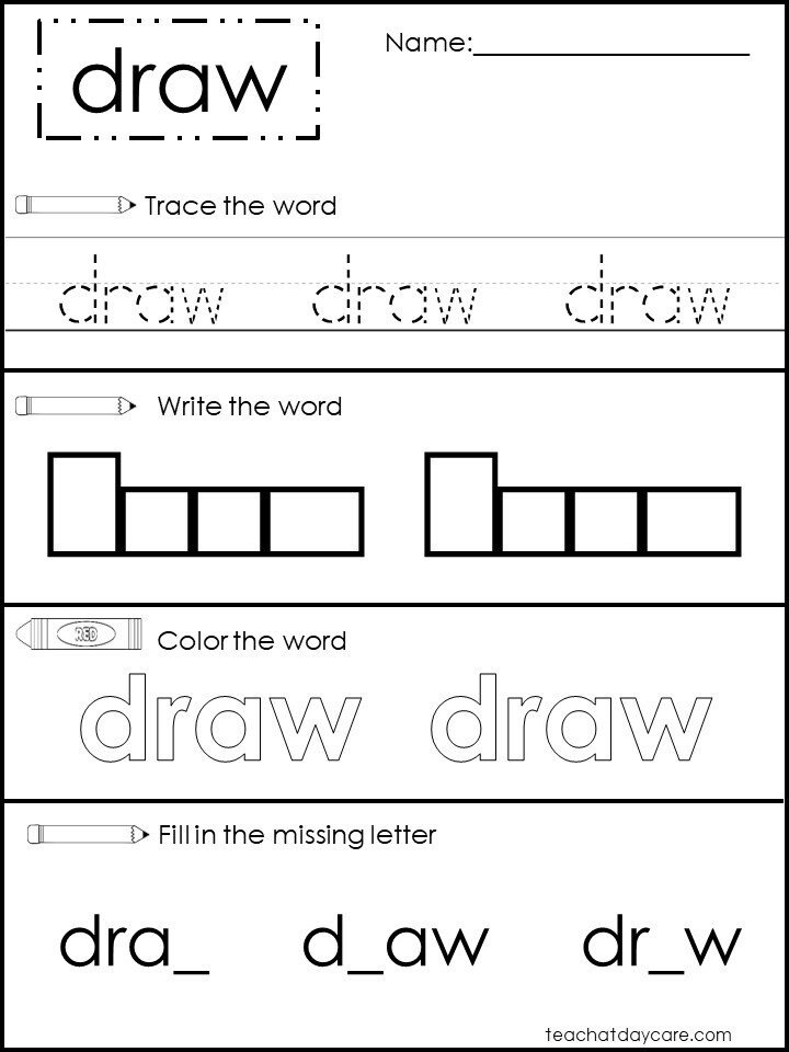 41 Printable Dolch 3rd Grade Word Work Worksheets 3rd Grade Etsy