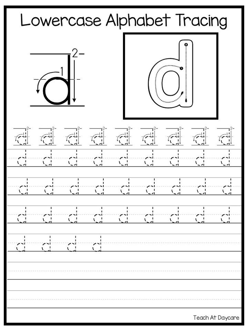 26 Printable Lowercase Alphabet Tracing Worksheets. | Etsy