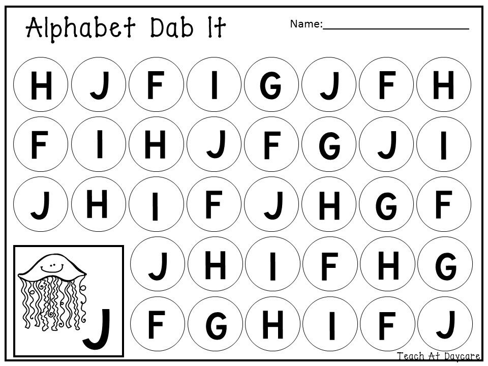 26 Printable Alphabet Uppercase Dab It Worksheets. | Etsy
