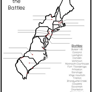 The American Revolutionary War Educational Study Unit. Worksheets ...