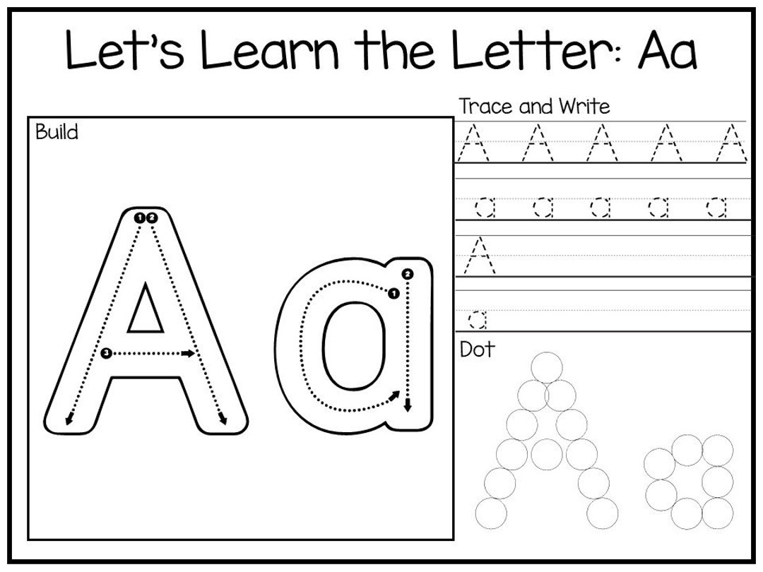 Let's Learn the Letters-build, Trace and Write, and Dot Preschool ...